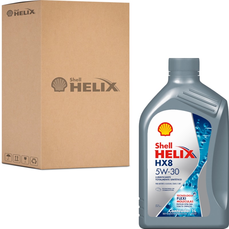 Kit 8 Óleo Toyota Hilux 16v DFI Helix HX8 SP 5W-30 Shell - Box Online